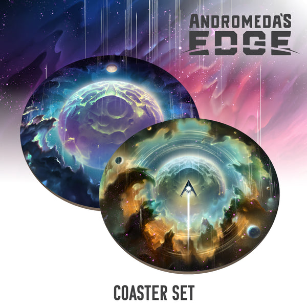 Andromeda's Edge: Moon Coaster Set (2) – Cardboard Alchemy US Shop
